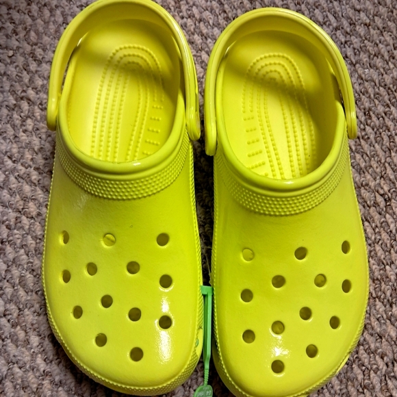 CROCS | Shoes | Crocs Classic Clog Neon Highlighter Green Mens Womens ...